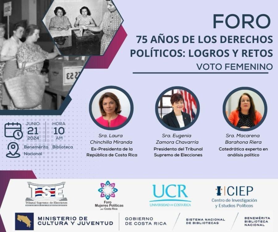 Foro. 75 años de los Derechos Políticos: logros y retos. Voto Femenino - GAM Cultural