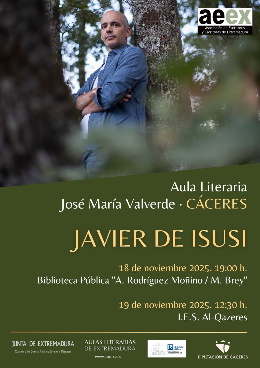 Javier de Isusi en el Aula "José María Valverde" de la AEEX - VIRAL