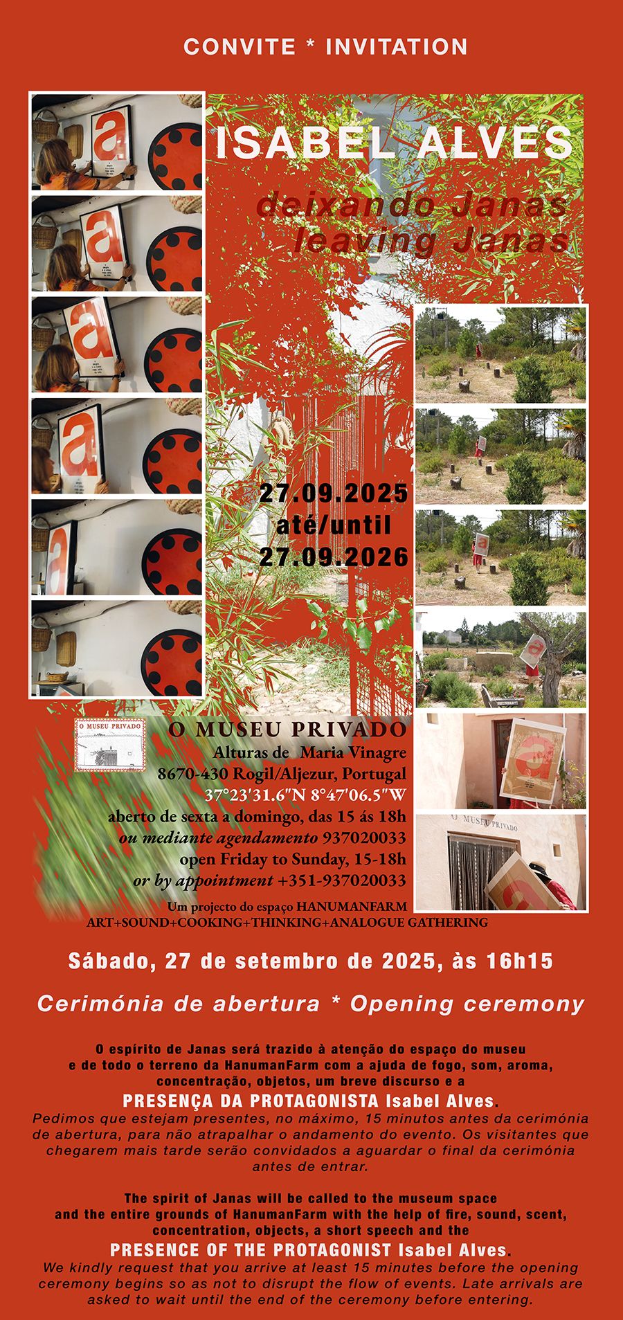 Convite - Inauguração do exposição "ISABEL ALVES - DEIXANDO JANAS" em ...